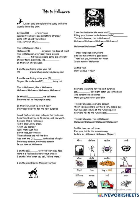 This Is Halloween Nightmare Before Christmas Lyrics