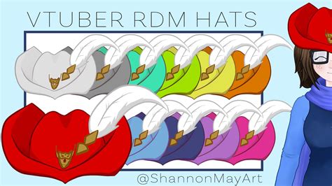 Free Vtuber Rdm Hat Assets In 11 Colours Scrolller