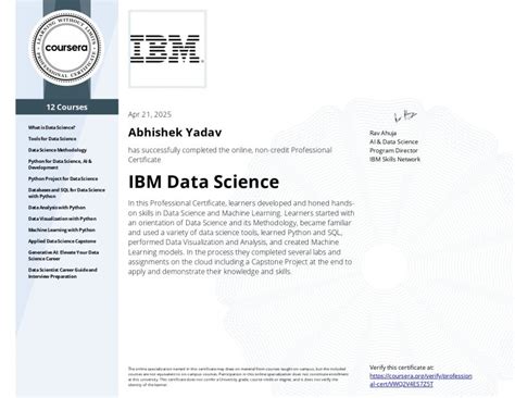 ibm datascience machinelearning python sql ai certification abhishek yadav 10 comments