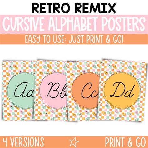 Cursive Alphabet Posters For The Classroom Elementary School Alphabet