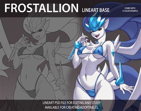 Frostallionlineart Base By Playfurry On Deviantart