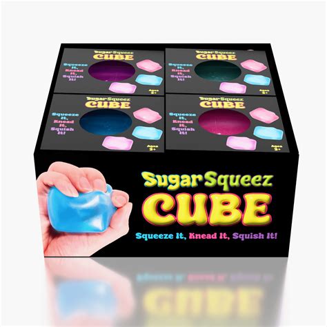 Sugarsqueez Cube Large Size Squishies® Fidget Sugar Stress Ball 1pc