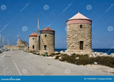 Stone Build Of A Traditional Windmill Stock Image Image Of Europe