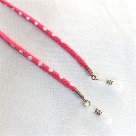 Pink Polka Dots Eyeglass Chain Japanese Chirimen Eyeglass Etsy