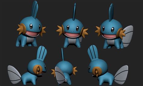 🐉 Pokemon Mudkip With 2 Poses・ Stl File For ・cults