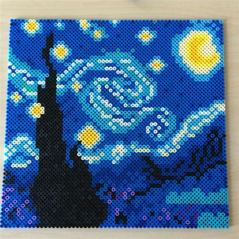 Diy Perler Bead Starry Night Clock Tower