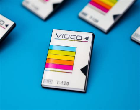 Vhs Tape Sleeve Enamel Pin Retro Style Accessory For The Modern Era Etsy