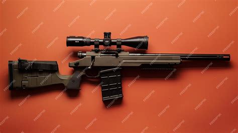 Portrait Of M200 Intervention Sniper Rifle Isolated Premium Ai