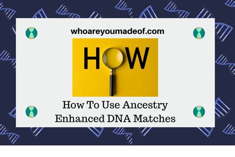 How To Use Ancestry Enhanced Dna Matches Who Are You Made Of