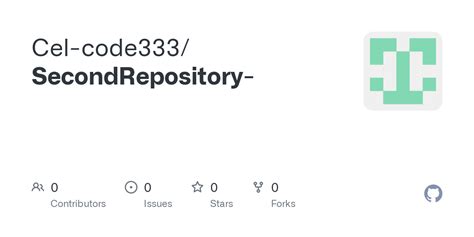 Github Cel Code333secondrepository