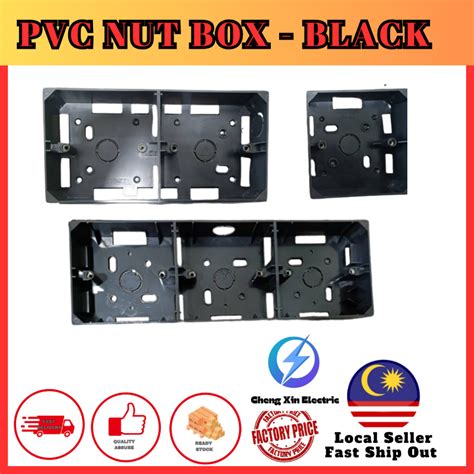 Black Pvc Surface Nut Box Switch Box Pvc Box 3x3 3x7 Special For Black Color Switches Pvc