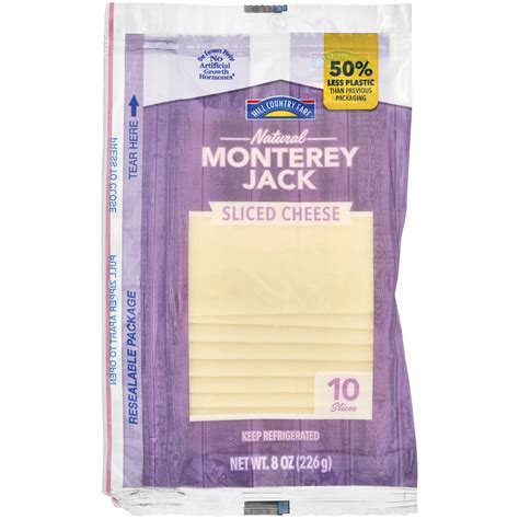 Hill Country Fare Monterey Jack Sliced Cheese Shop Cheese At H E B