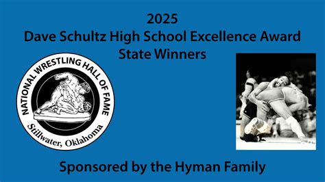 Hall Of Fame Announces Dave Schultz High School Excellence Award State Winners