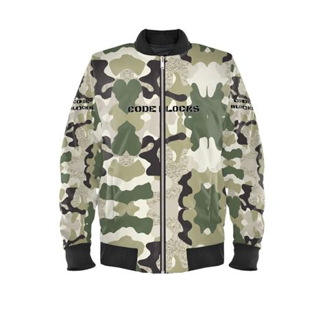 Mens Bomber Jacket Codeblocks Clothing