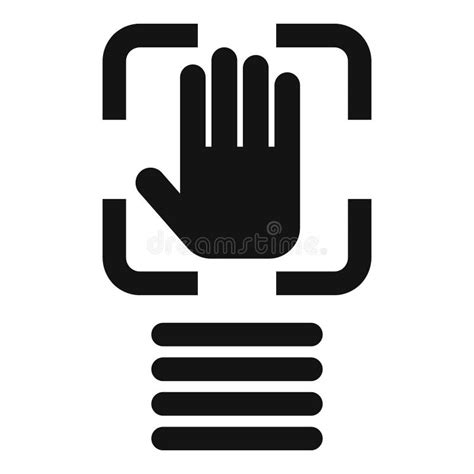 Palm Scan Privacy Icon Simple Vector Bio Scan Stock Vector Illustration Of Individual Palm