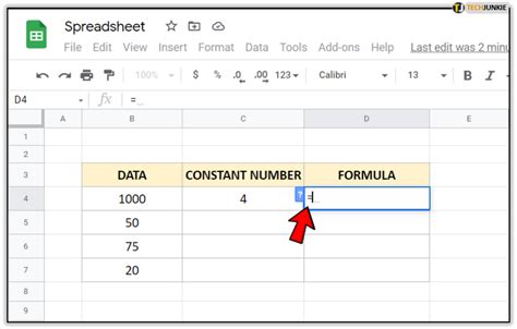 How To Multiply Column By Constants In Google Sheets Tech Junkie