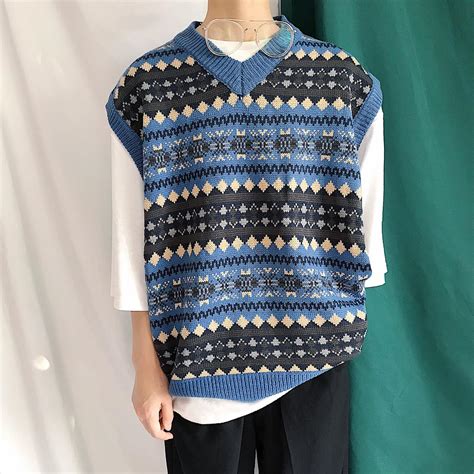 Knit Sweater 니트베스트남자니트조끼니트조끼남자스웨터보세옷 On Bunjang With Safe Global