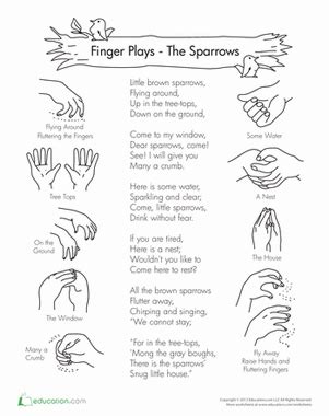 Finger Plays Are The Perfect Thing For Preschoolers They Teach Reading