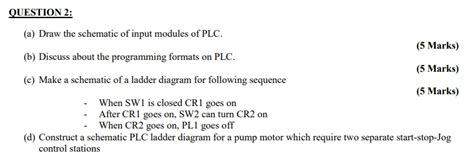 Solved QUESTION A Draw The Schematic Of Input Modules Chegg