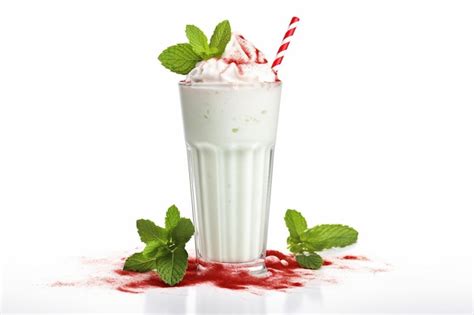 Premium Photo Minty Freshness Peppermint Shake