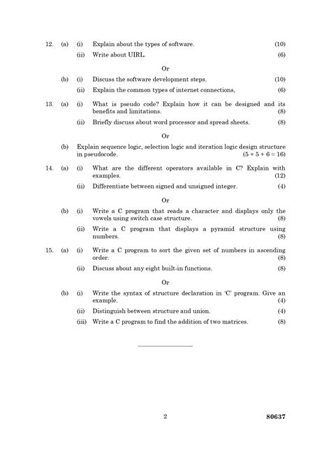 Anna University Ge 2112cs 16 080230001 Fundamentals Of Computing And Programming For Civil