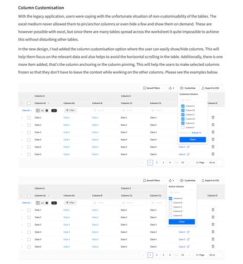 designing a more usable data table on behance
