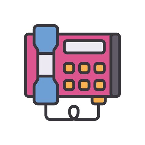 Telephone Filled Color Icon 55693431 Vector Art At Vecteezy