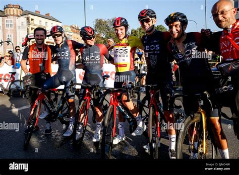 Krakow Poland 5th Aug 2022 Ineos Grenadiers Team Poses To Be
