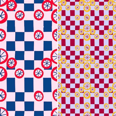 Premium Psd A Set Of Patterns With A Design That Says Lemons On It