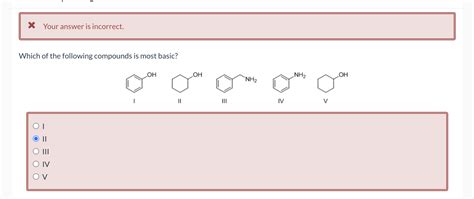 Solved Which Of The Following Compounds Is Most Basic