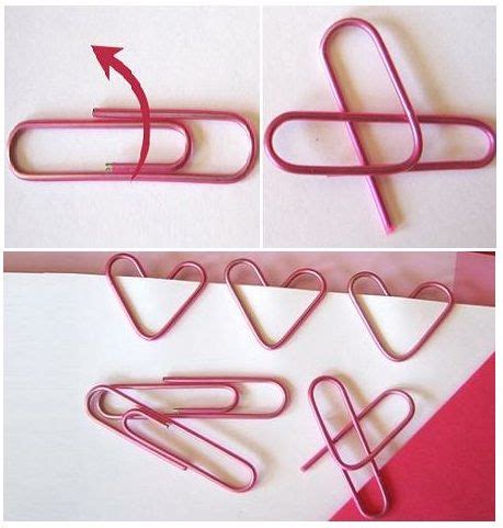 Heart Shaped Paper Clips In Pink Blue And Green Diy Valentine Diy
