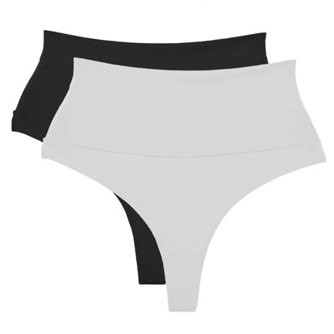 2 Calcinhas Modeladora Cós Alto Fio Dental Duplo kit Lingerie Cintura