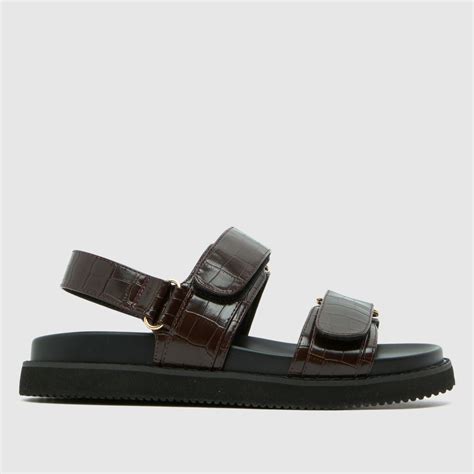 Womens Brown Schuh Tiesha Footbed Sandals Schuh