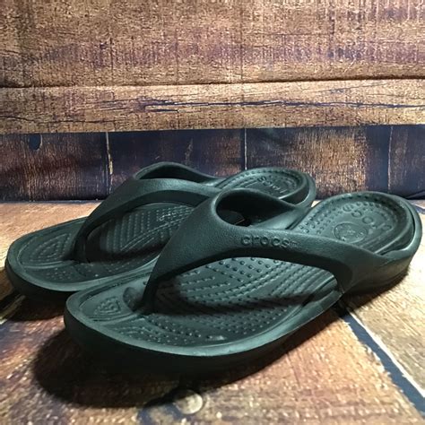 Crocs Crocs Athens Mens Size 12 Black Water Flip Flops Grailed