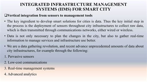 Module 5 Infrastructure Management System And Policy For Smart Cityspptx