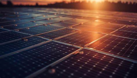 Panel Solar Genera Energía Alternativa A Partir Del Sol Luz Solar