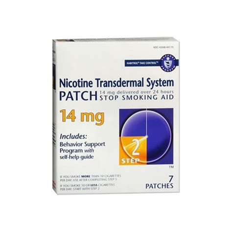 Habitrol Nicotine Transdermal System Patch 14 Mg Step 2 7 Ea Valpacks