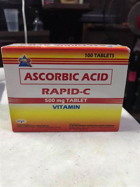 Rapid C Ascorbic Acid 500mg 100 Tablets Lazada Ph