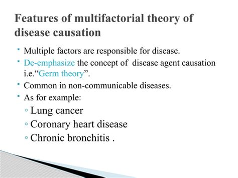 Multifactorial Theory Of Disease Causationpptx Heart And