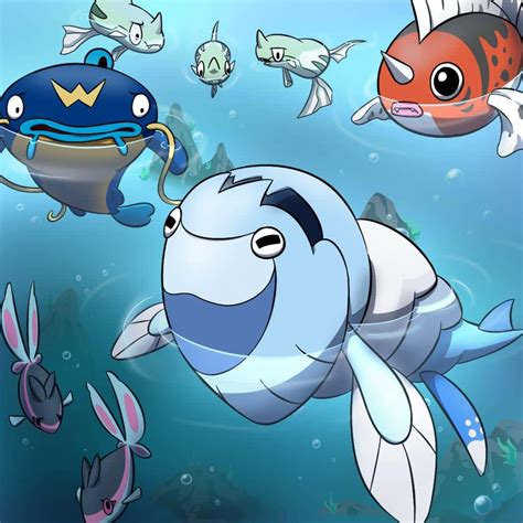 Download Arctovish Along With Fellow Water Type Pokemon In Action