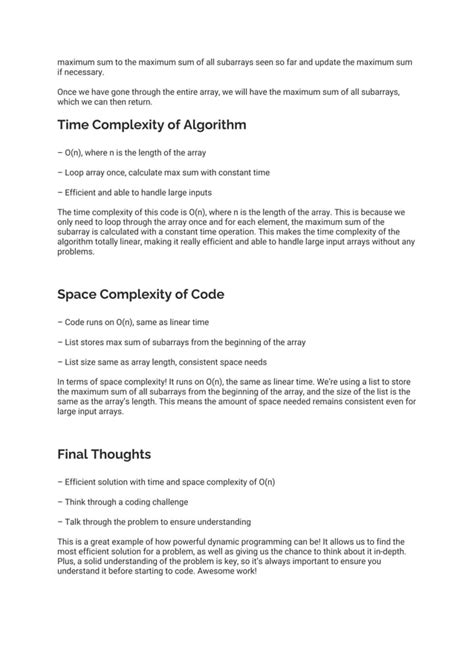 Maximum Subarray Sum In Python Pdf