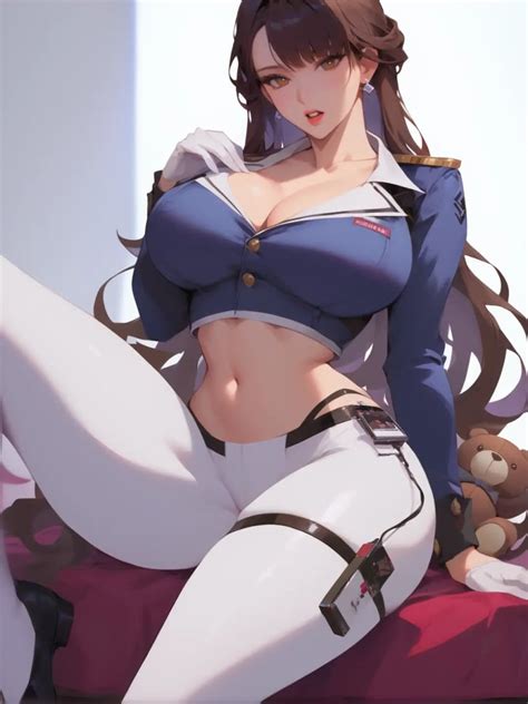 Rule 34 Ai Generated Big Breasts Brown Eyes Brown Hair Cleavage