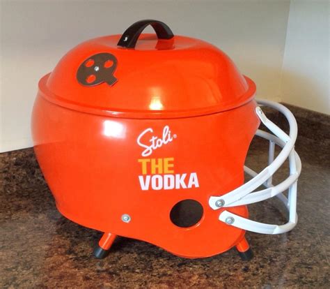 New Stoli The Vodka Football Helmet Bbq Grill Mancave Tailgate Charcoal