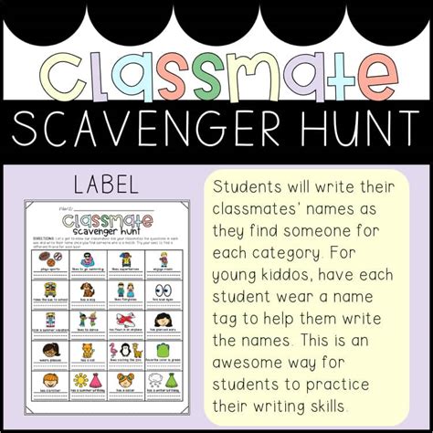Classmate Scavenger Hunt Whole Group Adapted Activity Get To Know You