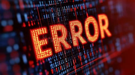 Digital Error Alert Significant System Crash And Malfunction Impact