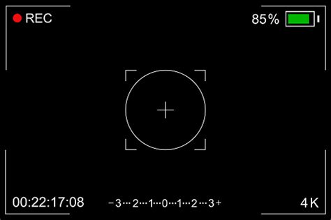 Digital Camera Recording Interface In Black Stock Illustration Download Image Now Arrow