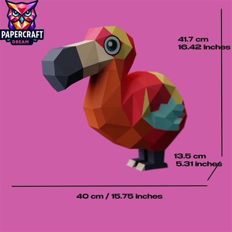 Dodo Papercraft Template Diy Dodo Bird Decor Dodo Art Printable Pdf