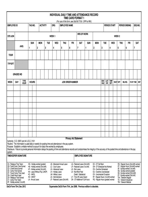 2012 2026 Dod Deca Form 70 4 Blank Fillable Template Fill Out