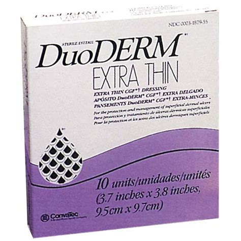 Duoderm Extra Thin Dressing 15 X 15cm 10 Per Pack 187957