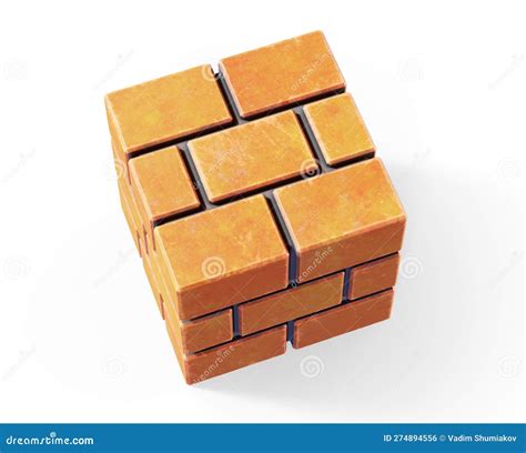 3d Rendering Of Cinder Blocks Isolated On The White Background Stock